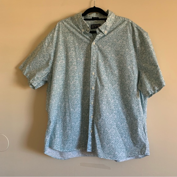 Hawker Rye | Shirts | Hawker Rye Blue Floral Short Sleeve Button Up ...